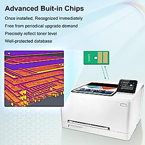 TESEN 201X CF400X (with New Chips) Remanufactured Toner Cartridge Replacement for HP 201X CF400X for HP Color Pro M252n M252dw MFP M277n M277dw M277c6 M274n (Black, 2PK) Green Series