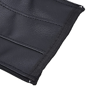 Fdit PU Baby Stroller Handle Cover Armrest Protector for Baby Carriage, Removable Zipper Protector Sleeve for Baby Stroller (Black)