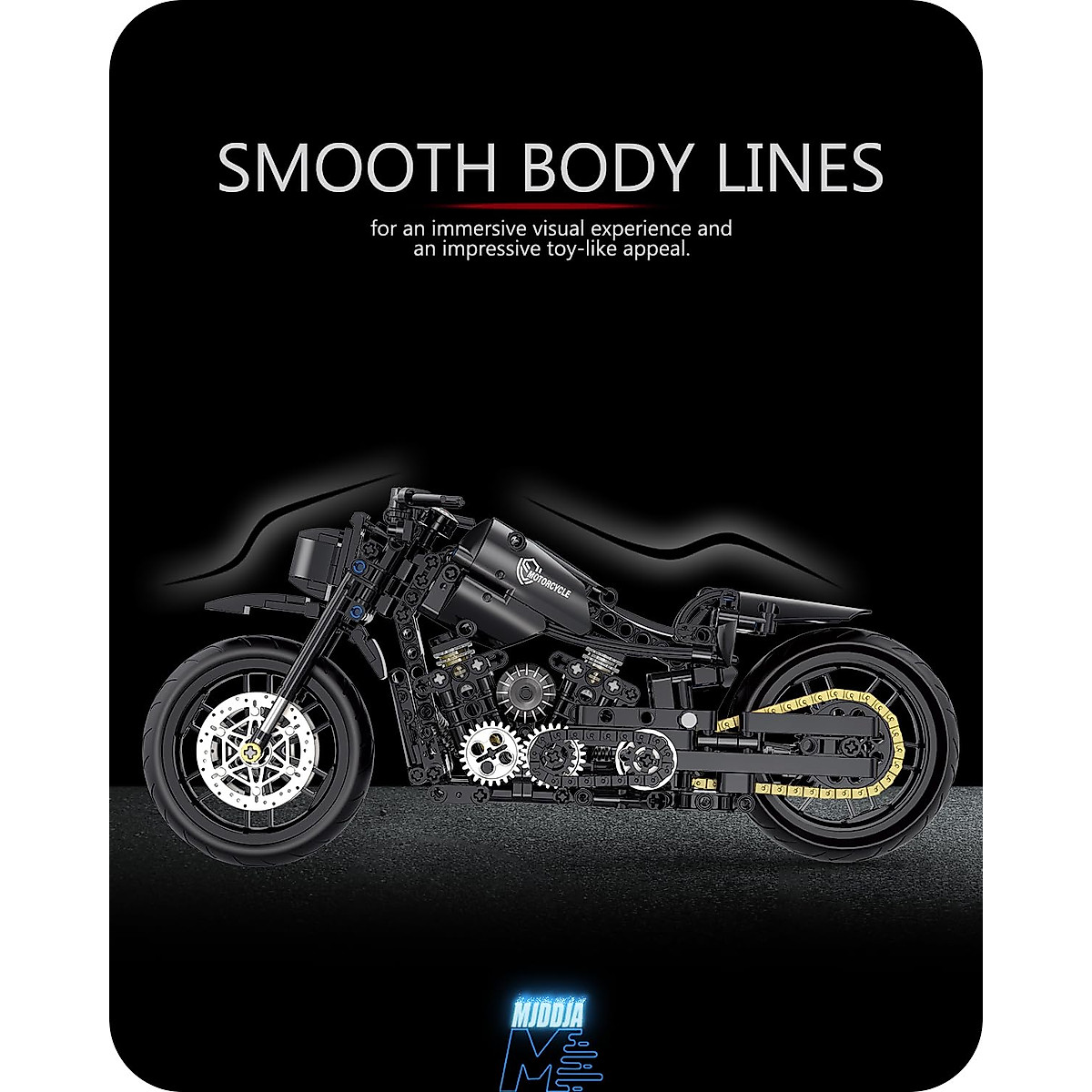 MJDDJA 1:8 Motorcycle Building Set- 586PCS, for Teenage Boys,Building Blocks for Adults, Collectible Building Toy for 14+ Year Old Boys, Adult Birthday Idea Gifts(Compatible with Legos Set)