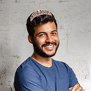 AOPRIE 50 Fabulous Birthday Crown Sash for Women Rose Gold Birthday Tiara for Girls 50th Birthday Gifts Decoration for Women Princess Crown Rhinestone Headband Happy Birthday Accessories