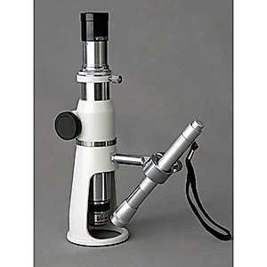 AmScope H50 Handheld Stand Measuring Microscope, 50x Magnification, 17mm Field of View, Includes Pen Light