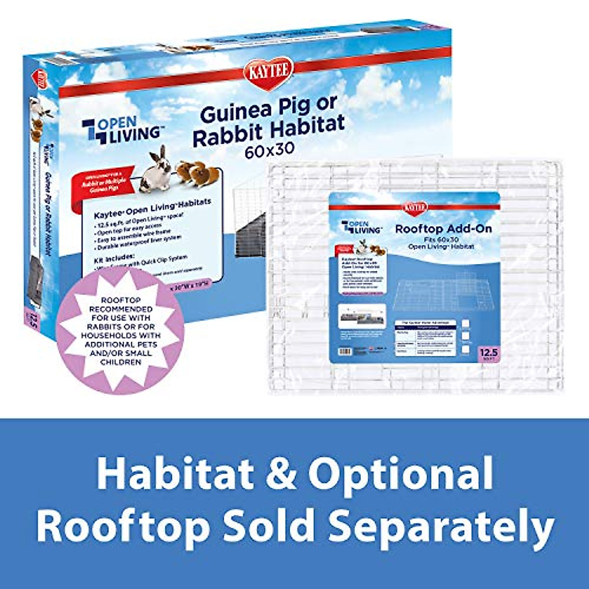 Kaytee Open Living Pet Guinea Pig or Rabbit Habitat Replacement Liner 60" x 30"