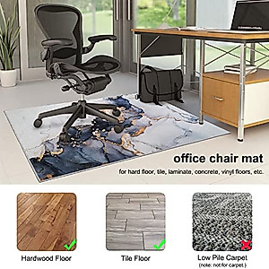 Anidaroel Office Chair Mat for Hardwood Floor, 36"X48" Chair Rugs Floor Protectors, Desk Chair Mat for Rolling Chair, Computer Chair Mat with Anti-Slip, Low Pile Carpet Mats for Home Office