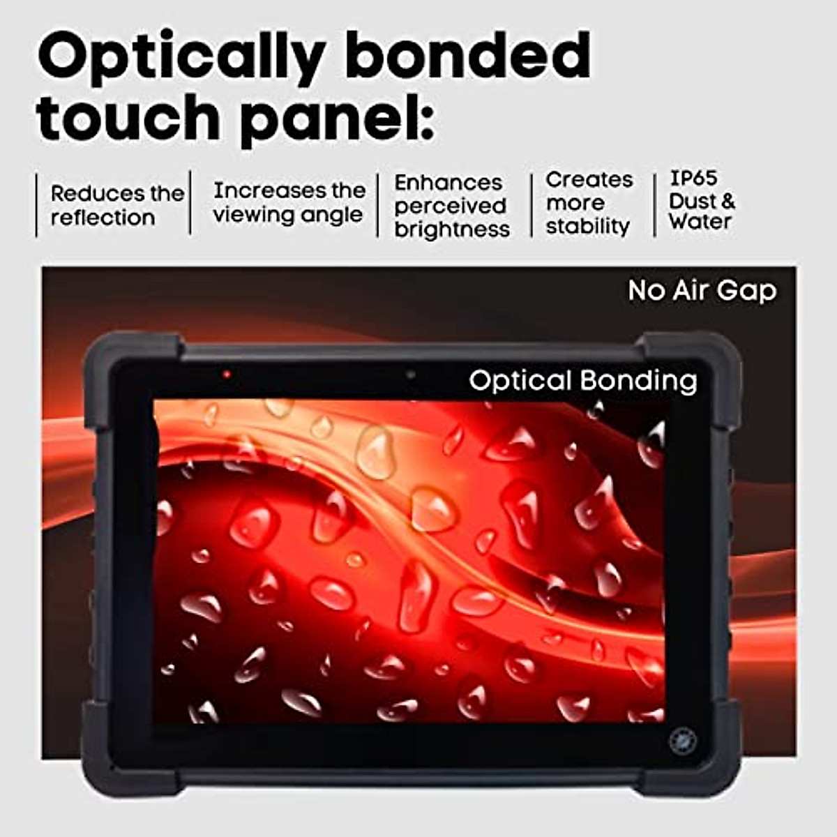 faytech 10.1" Rugged Industrial IP65 Waterproof PC Tablet Windows 10 Pre-Installed, N4200 Quad-Core CPU, 6GB RAM+128GB eMMC, Integrated W-LAN, Bluetooth 5.2, Rechargeable 7.4V/7000mAh Battery