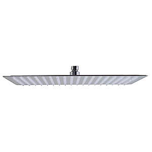 ALFI brand RAIN16S 16-Inch Solid Square Ultra Thin Rain Shower Head, Polished Stainless Steel
