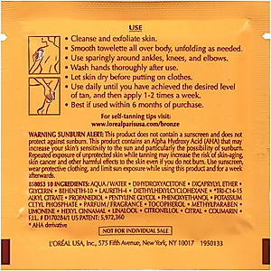 Loreal Paris Sublime Bronze self tanning Towelettes for body (3 Pack)
