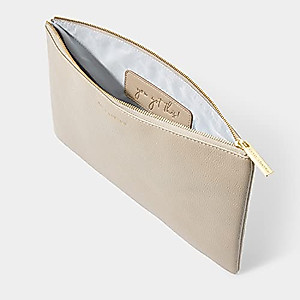 KATIE LOXTON You Got This Womens Large Vegan Leather Baby Pouch Organizer in Taupe