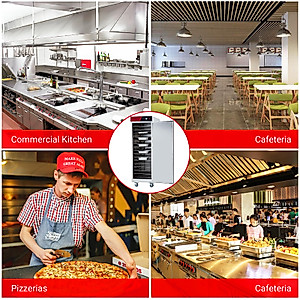 GarveeHome Hot Box Food Warmer - Multifunctional Storage, Stainless Steel, Excellent Insulation, 850W Cabinet, Water Tray, Restaurant Grade，Single Door，16th Floor，35 * 23 * 71inch