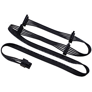 EASWEL PCI-E 6Pin 1 to 4 SATA Power Supply Cable for Corsair RM1000x RM850x RM750X PSU