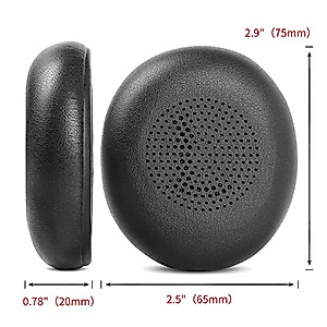 YDYBZB Ear Pads Replacement Ear Cushions Memory Foam Compatible with Jabra Evolve2 65 UC Evolve2 65 MS Headphones ( Protein Leather Earpads )