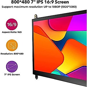 EVICIV Raspb Pi Touchscreen Monitor 5 Inch Screen Display 800×480 Mini LCD Screen Small HDMI Portable Monitor Compatible with Raspb Pi Model B-4 3B Raspbain,Ubuntu,Windows LoT,Windows 10 8 7