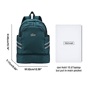 Gym Backpack for Women with Shoes Compartment & Wet Pocket, Large Women Travel Backpack Water Resistant, Sports Swimming Backpack Gym Bag