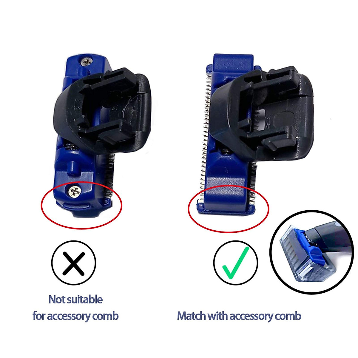 Replacement Shaver Comb for Shaver Head Solo Electric Shaver Head Trimmer Head (1MM+3MM+5MM+Brush)