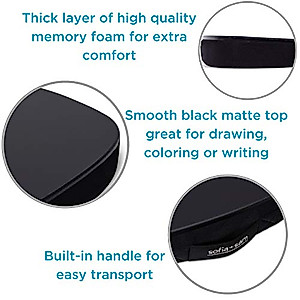 BIRDROCK HOME Oversized Lap Desk with Memory Foam Cushion | Portable Desk | Fits Laptops Up to 17" | Matte Black | Portable Office Desk | Work from Home