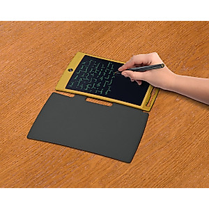 Boogie Board Jot Reusable Writing Tablet for Adults, 8.5 Digital Notebook with Instant Erase, Digital Notepad with Magnets, Note Taking Tablet for Work or School, Gold with Protective Folio