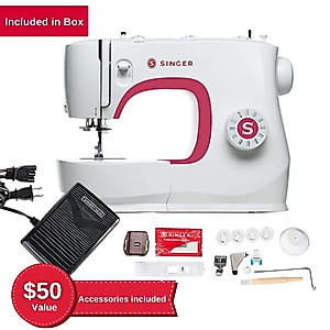 SINGER | MX231 Sewing Machine With Accessory Kit & Foot Pedal - 97 Stitch Applications - Simple & Great for Beginners