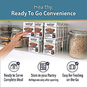 JustFoodForDogs Pantry Fresh Dog Food, Human Grade Beef & Russet Potato (12 Pack)