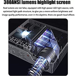 ONOTEC WiFi Mini Projector 4000L Full HD 1080P and 250" Supported, Portable Wireless Mirroring Projector for iOS/Android/TV Stick/PS4/PC Home & Outdoor