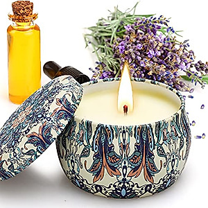 Scented Candles Gifts for Women Mom, 8% Essential Oil, 4 Pack Soy Candles for Home Scented, 120H Burning Time, Stress Relief Gifts for Girlfriend, Teacher, Mom, Anniversary, Birthday