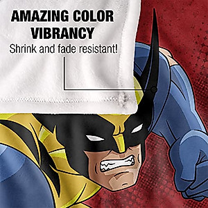 Marvel Blanket, 36"x58" X-Men Wolverine Slash Silky Touch Super Soft Throw Blanket