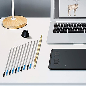 Unibene Cross Compatible Ballpoint Pen Refills 20 Pack, 1.0mm Medium Point-10 Black & 10 Blue, Smooth Writing Replaceable German Ink Refill