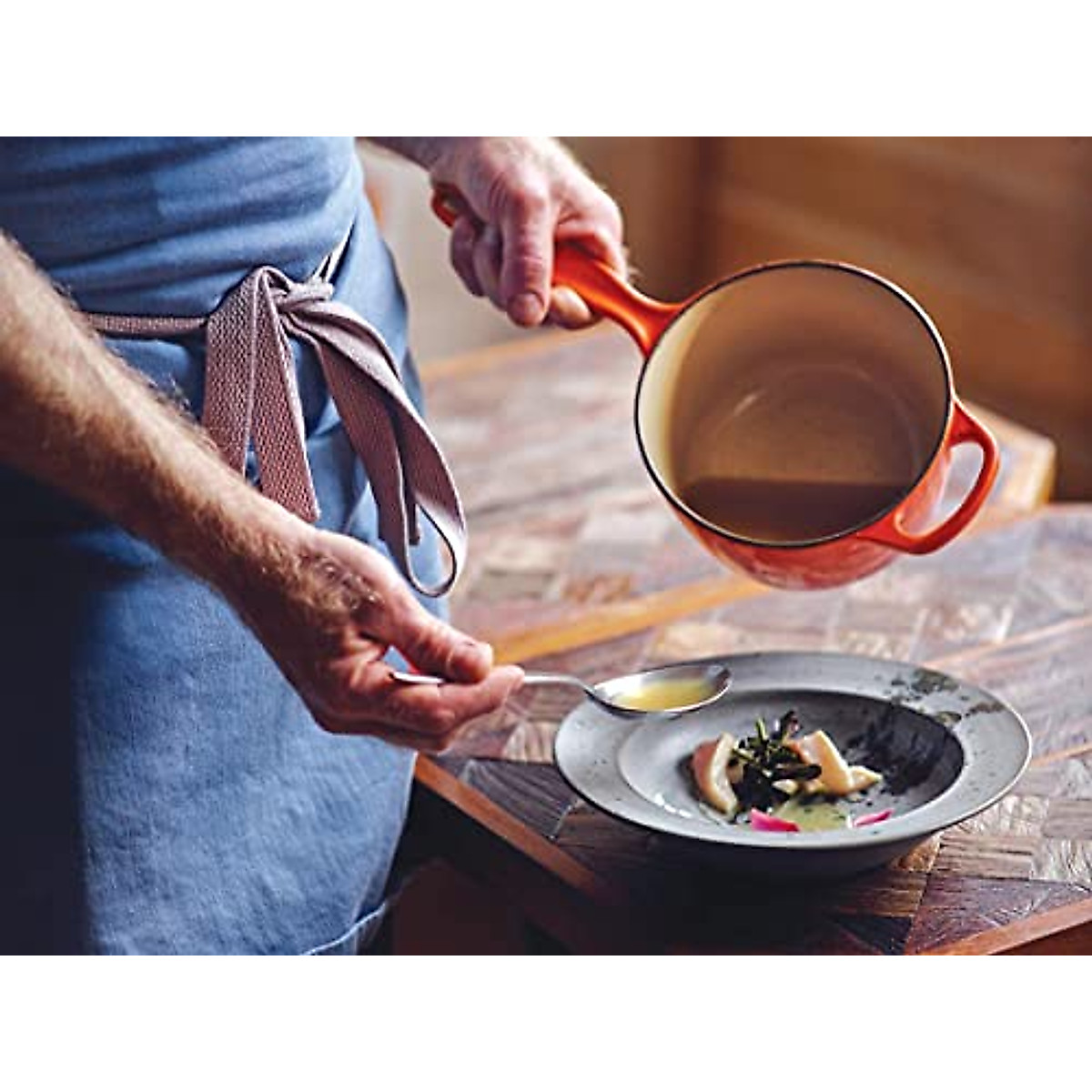 Healthy Choices 1 Qt Small Enameled Cast Iron Sauce Pan with Lid, Mini Enamel Sauce Pot, Single Serving Pasta Sauce, Gravy, Puddings & 2-4 Eggs, Butter Warmer, All Cooktops - 500°F, Dishwasher Orange
