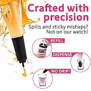 Shot Caller Jellinator Jello Shot Maker, Beverage Bottle & Shot Pourer 20 FL OZ Jello Shot Dispenser Bartending Accessories Store & Pour Shot Holder for Bar Top