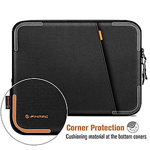 FINPAC 13 Inch Tablet Laptop Sleeve Bag, Carrying Case Cover for 12.9" iPad Pro, MacBook Air 13 2018-2022, MacBook Pro 13 2016-2022, Surface Laptop Go, Surface Pro 9/X/8/7/6/5, 12.4" Galaxy Tab, Black