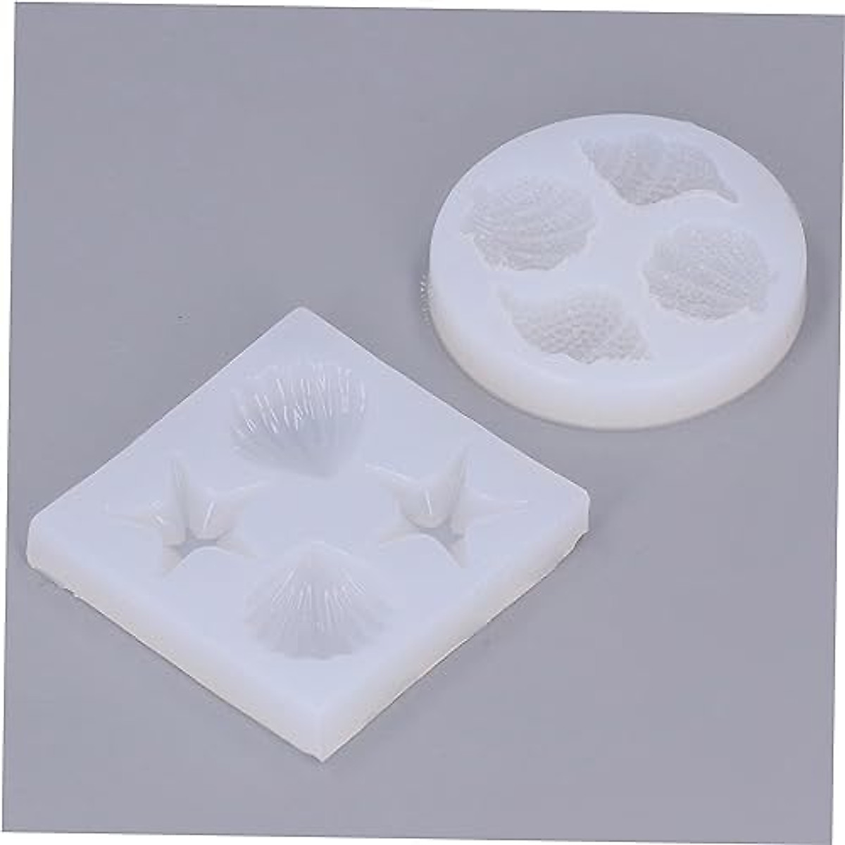 Versatile Silicone Seashell Molds - Mirror Flash & Nonstick DIY Mobile &écor Crafts Kit - Easy Release Seashell Conch Silicone for Art Projects - (5-Pack)-size1