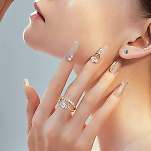 MOOSEA 1.2ct Moissanite Engagement Rings for Women, Brilliant D Color VVS1 Clarity Lab Created Diamond Wedding Rings 14K Rose Gold Vermeil Moissanite Anniversary Rings for Women Gifts