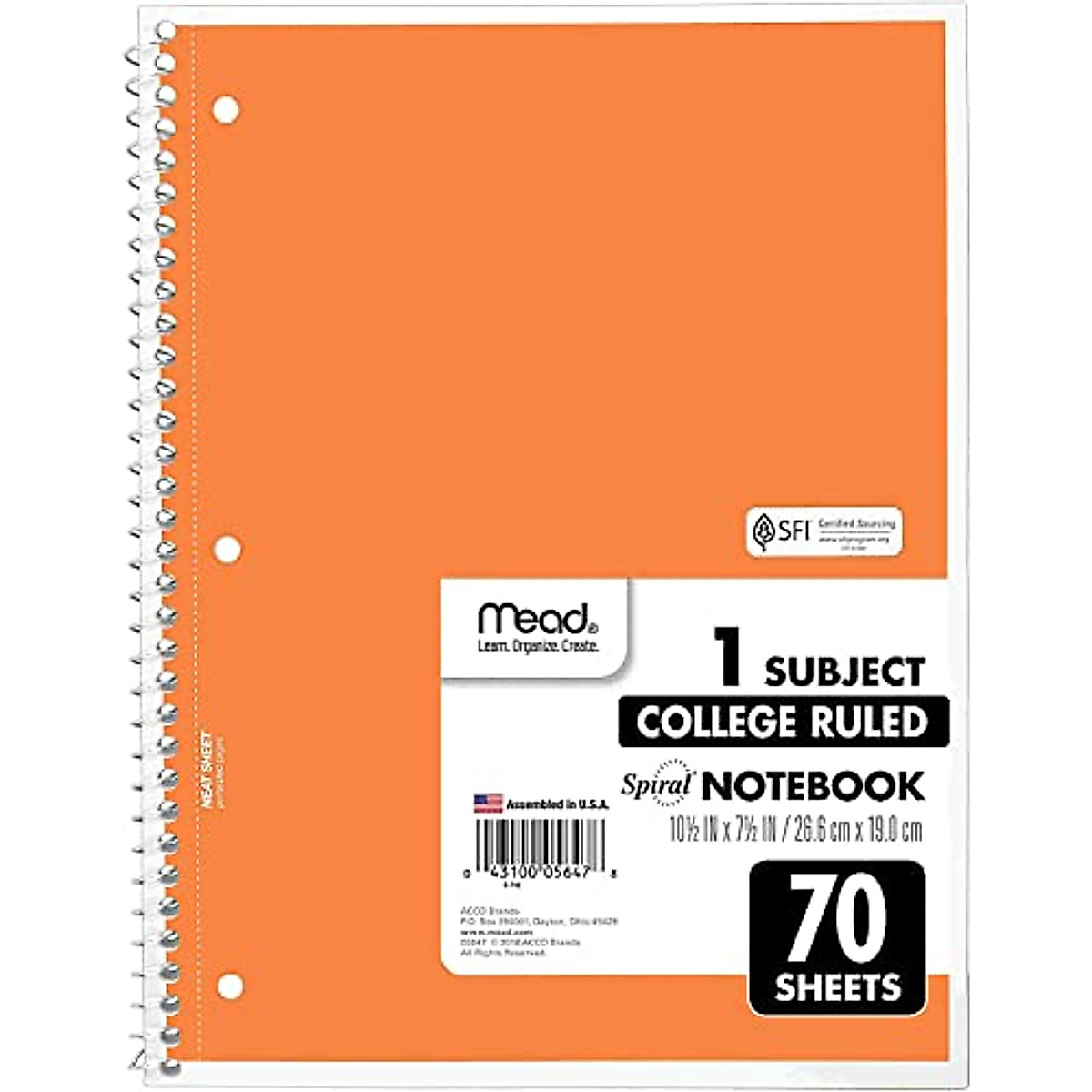 Mead Spiral Notebook, 12 Pack of 1-Subject College Ruled Spiral Bound Notebooks, Pastel Color Cute School Notebooks, 70 Pages