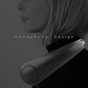 AOBOR Portable Neck Fan, 4000mAh Leafless USB Hanging Neck Fan, Wearable Personal Fan, Rechargeable, Black