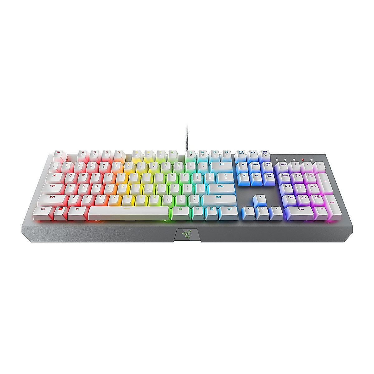 Razer BlackWidow X Chroma Mechanical Gaming Keyboard: Green Key Switches - Tactile & Clicky - Chroma RGB Lighting - Military-Grade Metal Construction - Mercury White