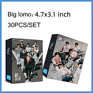 eTel Like Stray Kids Merch 4 Colors LED Clip Light with Big Photocards, Remote Control 10Ft 20LED and 30Pcs 3.1‘’x 4.7‘’ Lomo Card, Home Room Decoration for Gifts