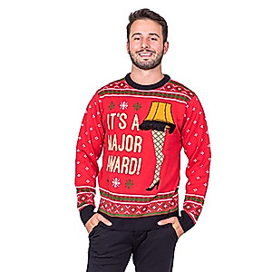 Costume Agent Adult Unisex Cotton It's A Major Award Leg Lamp Movie Ugly Christmas Sweater (S-4XL) Multicolored
