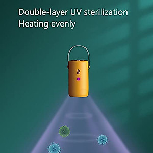 TLAXQLLG Mini Dryer, Portable Clothes Dryer, Mini Travel Dryer Machine with Big Clothes Bags and Warm Shoe Expansion Tube for Apartments Travel (Yellow_1)