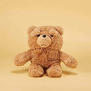 Cute Plush Unique Creative Fur Fluffy Brown Teddy Bear Case Animal Stuffed Doll Compatible with Airpods pro Cartoon Headphones Cover with Keychain Clip for Girls Boys Best Gift