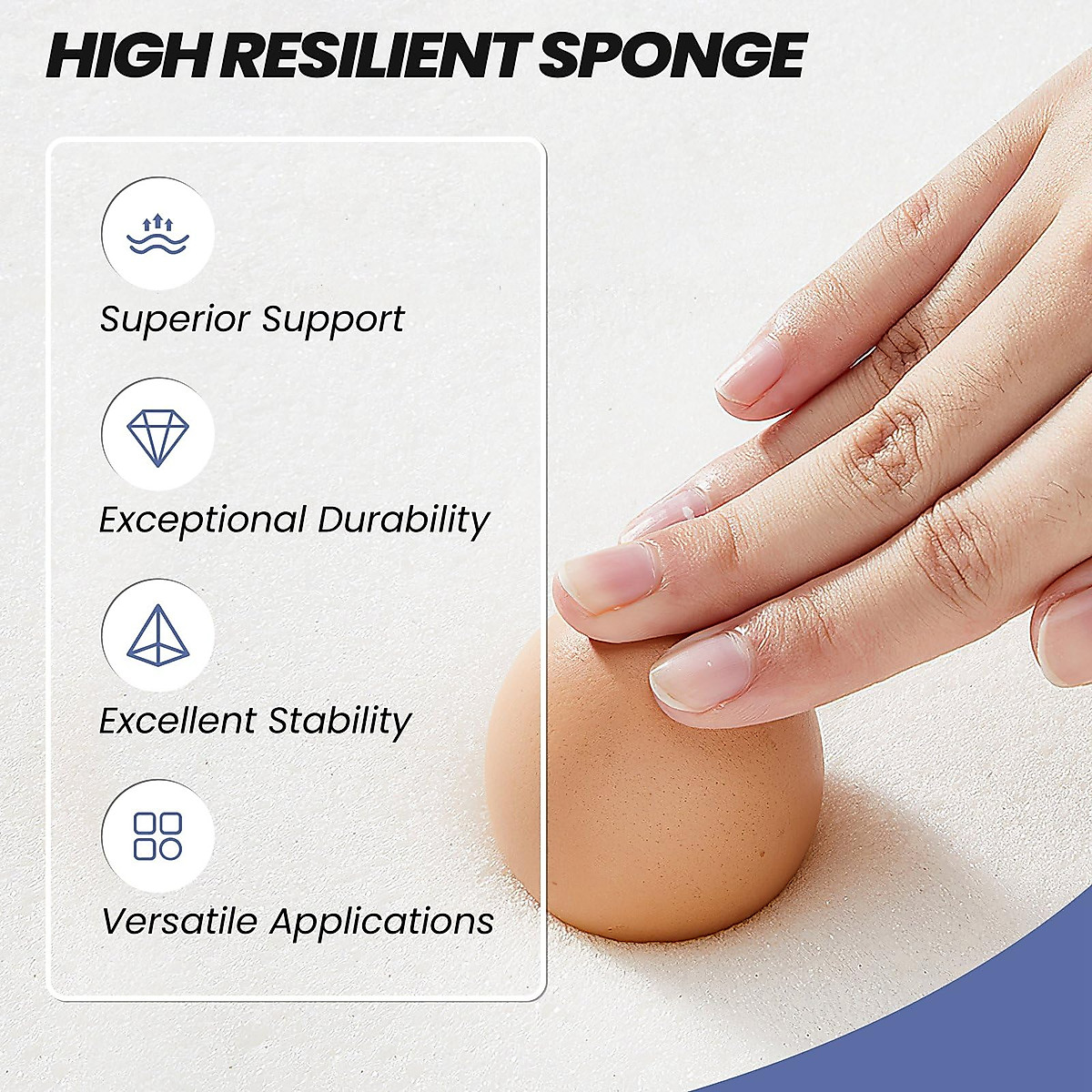 Crestlive Products Outdoor Chair Cushions Set of 2 - Patio Furniture Outdoor Seat Cushions 19 x 19 x 2.5 inch - Water Resistant, Fade Resistant Cushions for Outdoor Furniture - Light Gray