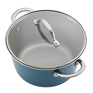 Ayesha Curry Home Collection Nonstick Cookware Pots and Pans Set, 9 Piece, Twilight Teal