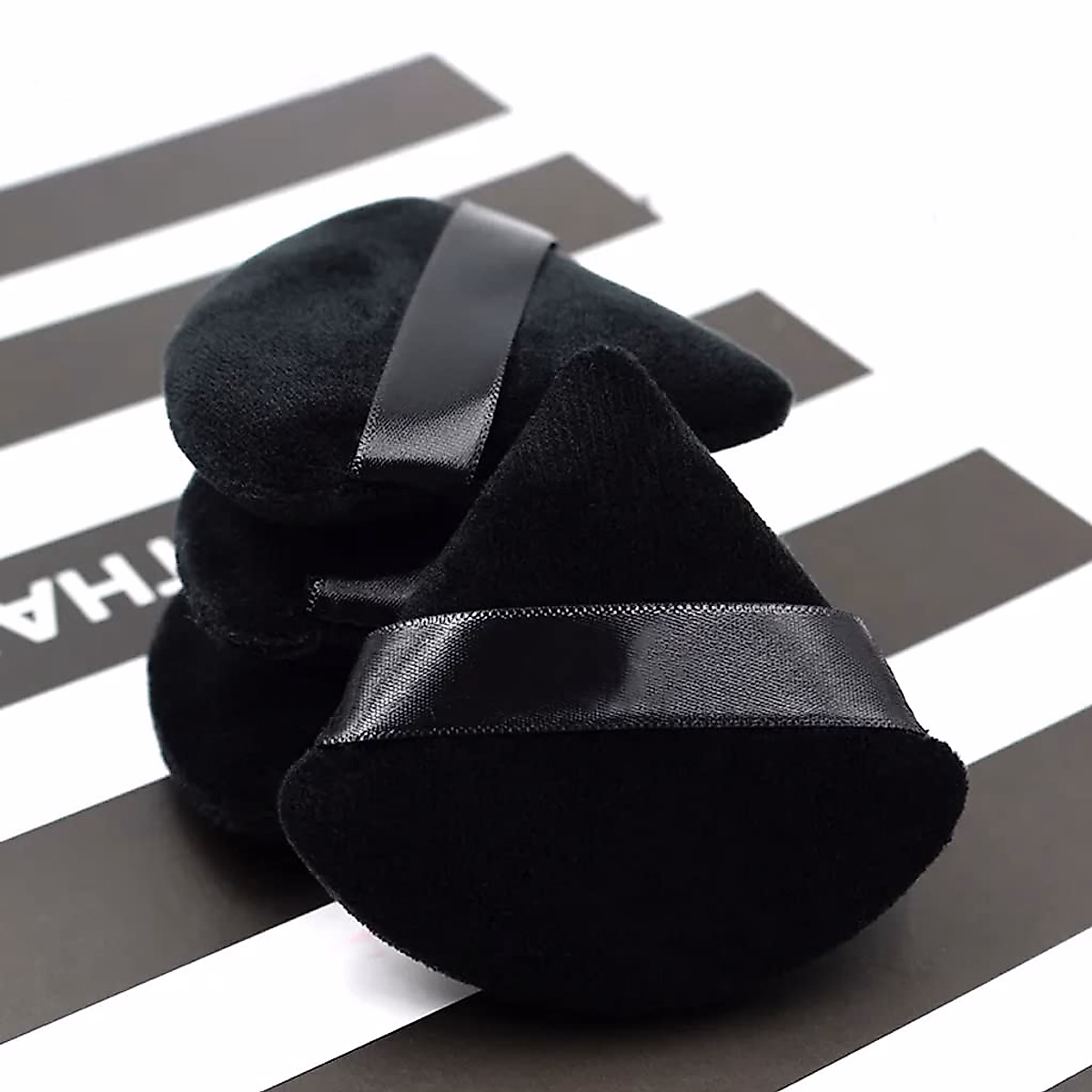 8 facial soft triangle puffs, 5 makeup mini puffs, wet and dry makeup tools, used for powder, mineral powder, body powder, foundation make-up, washable powder puffs