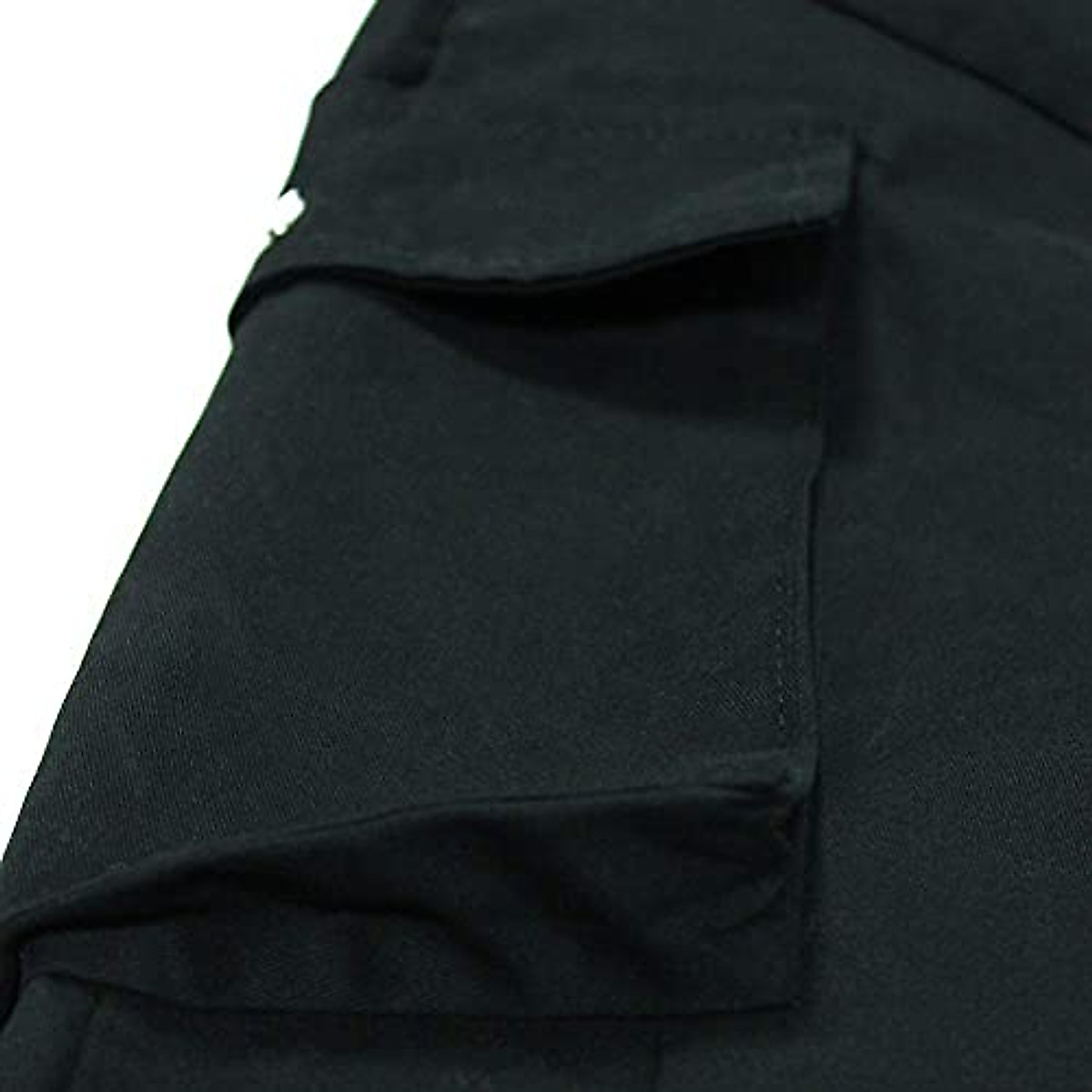 guyueqiqin Women's Cargo Pants, Casual Outdoor Solid Color Elastic High Waisted Baggy Jogger Workout Pants with Pockets(M,Black)