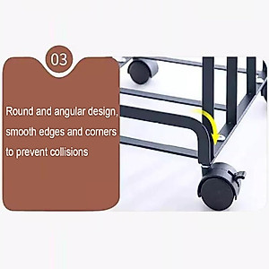 zktoermn Carton Storage Rack, Carbon Steel Carton Stand Can Store 10-15 Cardboard Boxes Portable and Movable Home Supermarket Commercial (Color : Black, Size : 30x25x43cm)