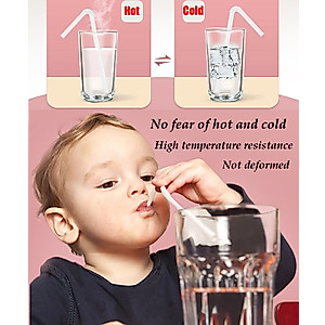 [300 Pack] Individually Wrapped Disposable Plastic Flexible Drinking Straws Clear Bendy Straws BPA Free - 8.25" x 0.23"