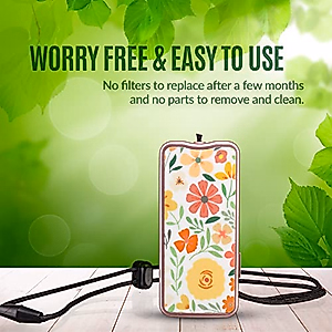 Portable Air Purifier Necklace - Rechargeable and Wearable Personal Air Device for Kids and Adults - Negative Ion Generator, Portable & Travel Size