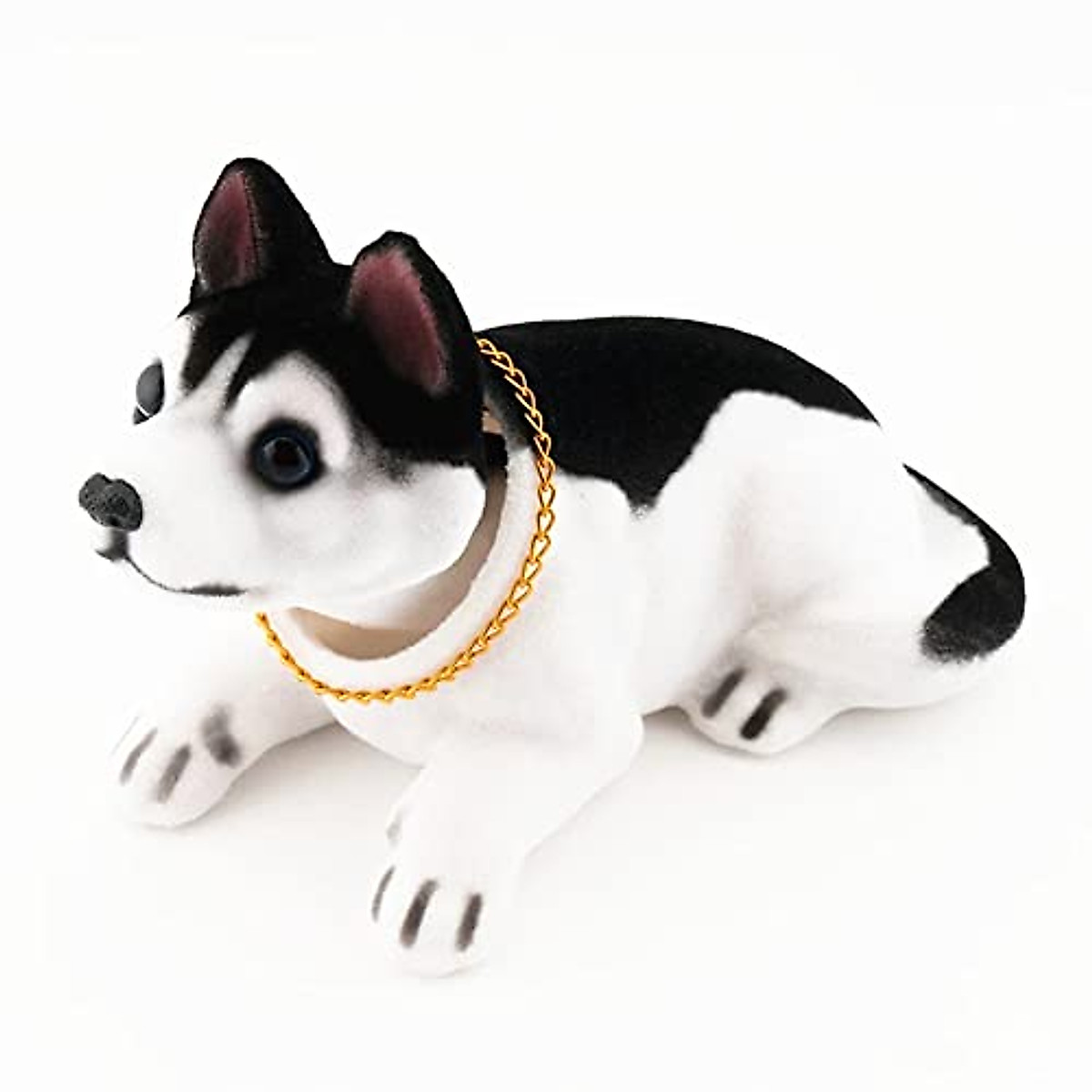 Mersuii Car Shaking Dog Adornments Resin Puppy Statue Cute Simulation Dog Shaking Head Toy Car Dash Home Decoration