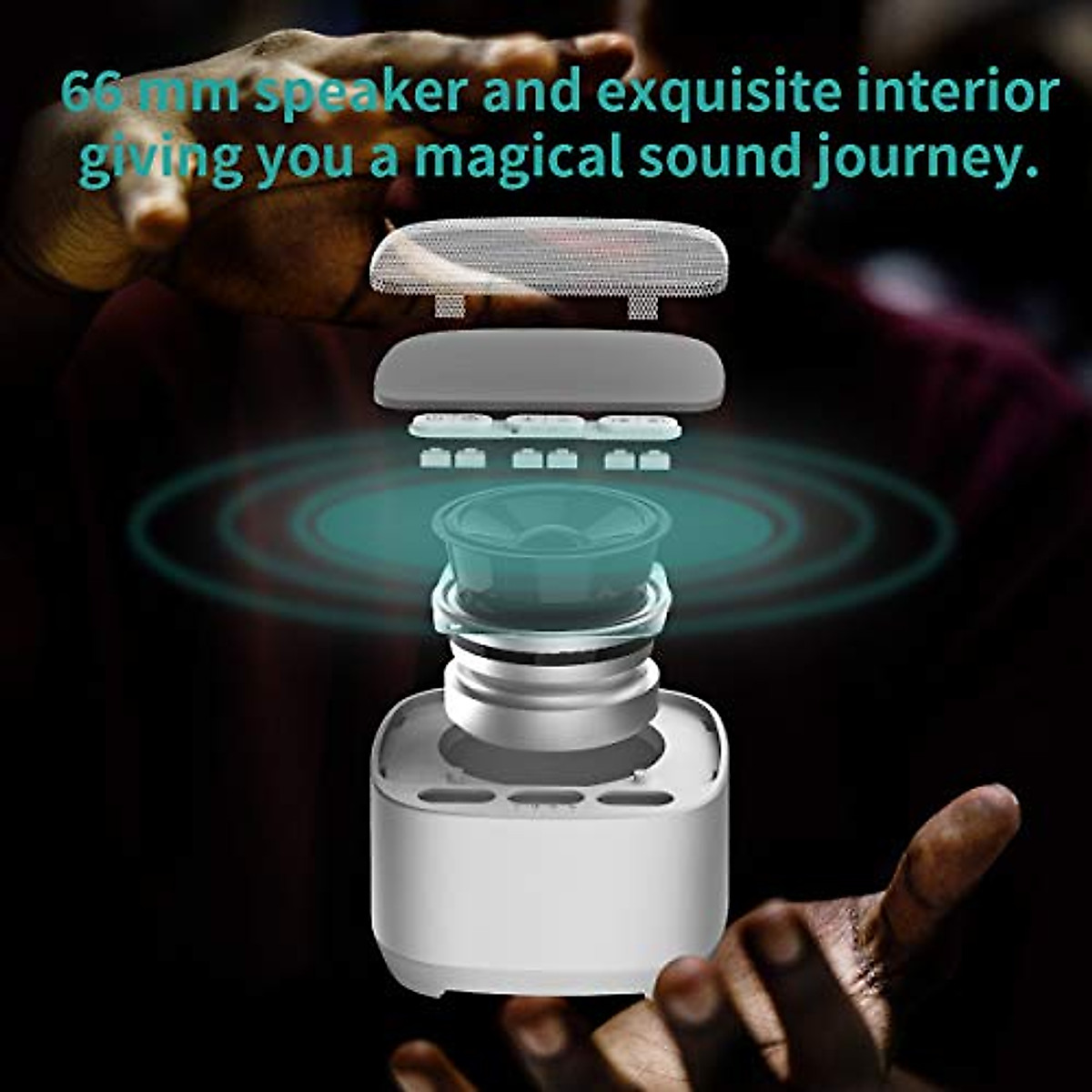 Magicteam Sleep Sound White Noise Machine with Natural Soothing Sounds and Memory Function 32 Levels of Volume Powered by AC or USB and Sleep Timer Sound Therapy for Baby Kids Adults (B-White)