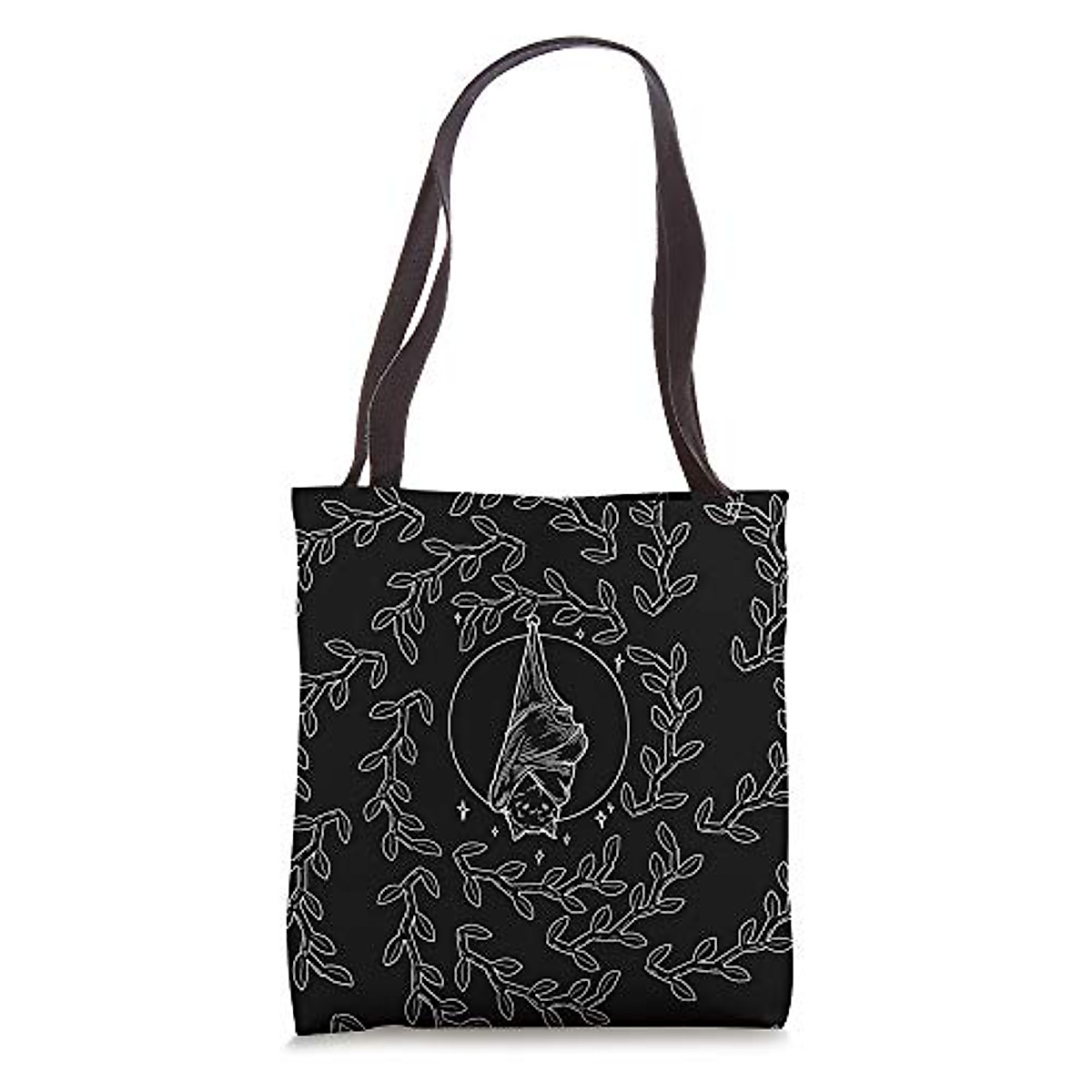 Moon Bat Line Retro Vampiric Dark Dwellers Goth Lover Gift Tote Bag