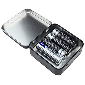 Goodma 12 Pieces Square Metal Empty Tins Home Storage Containers Organizer Mini Box with Hinged Lid, 2.76 x 2.76 x 0.79 inch (Black)