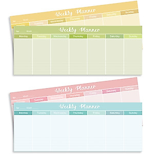 120 Sheets Weekly Planner Notepad Tear off Weekly Planning Pad Weekly to Do List Notepad Weekly Schedule Pad Weekly Calendar for Planner Habit Tracker Reminder Studying Office School Supplies