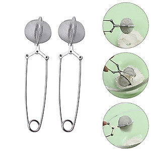 2Pcs Powdered Sugar Duster Flour Duster Wand for Baking Round Flour Sieve Strainer Colander Baking Straining for Sugar Flour and Spices